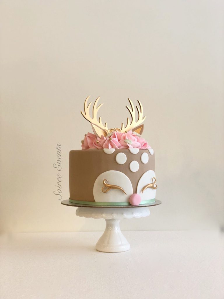 Pastel Deer Mini Buttercream Cake – Soiree