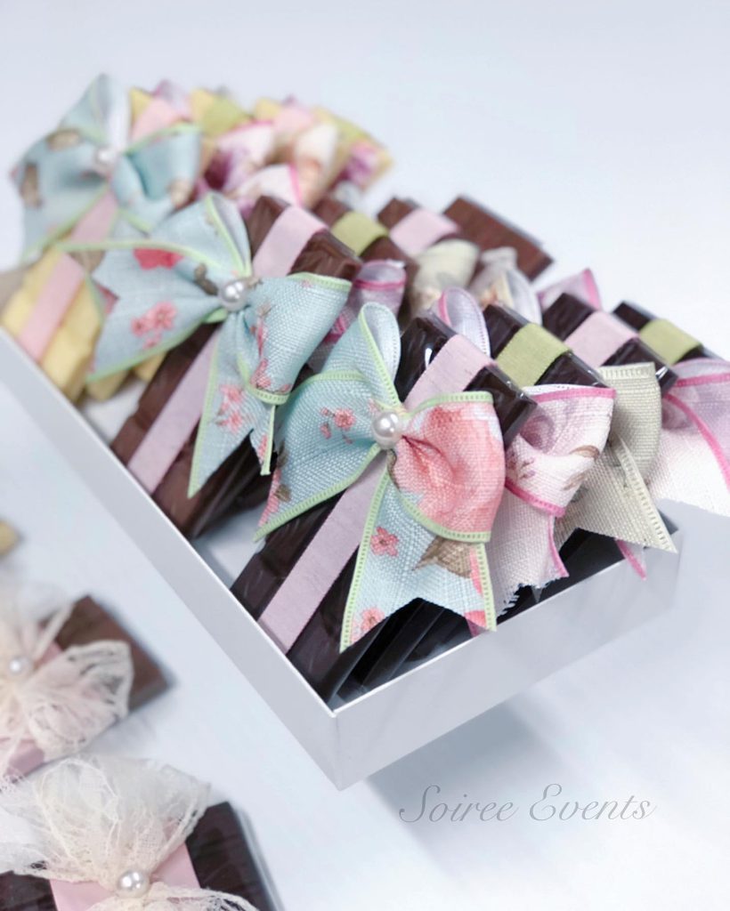 Wrapped Chocolates with Floral Bow – Soiree
