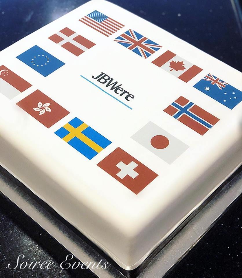 Branded Corporate Cake with Printed Edible Image – Soiree