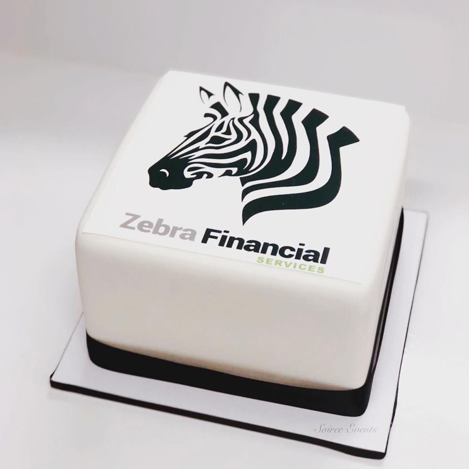 Branded Corporate Cake with Printed Edible Image – Soiree