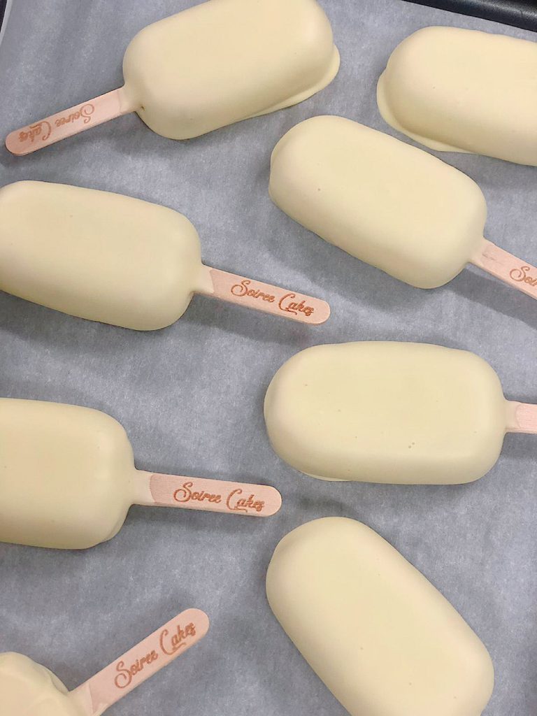 Chocolate Coated Cake Popsicles – Soiree